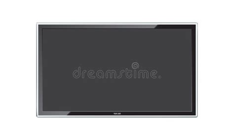 Modern Led Tv Screen With Realistic Reflection Stock Illustration