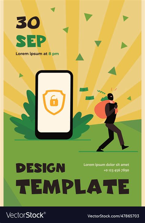 Criminal Hacking Personal Data Royalty Free Vector Image