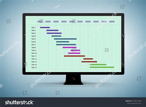 프로젝트 관리 개념의 Gantt 차트 그림 스톡 일러스트 1978174028 Shutterstock