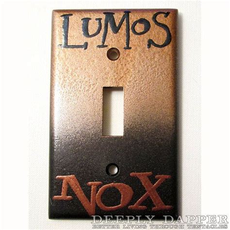 Lumos Nox Copper Standard Light Switch Plate By Deeplydapper Geek Stuff Rustic Picture Frames