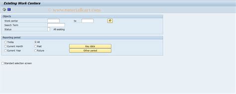 Sahr61016514 Sap Tcode Existing Work Centers