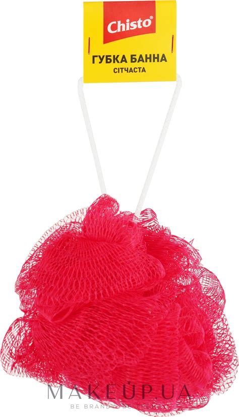 Губка банная сетчатая Класик малиновая Chisto купить по лучшей цене в Украине Makeup Ua