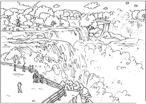 Niagara Falls Coloring Page