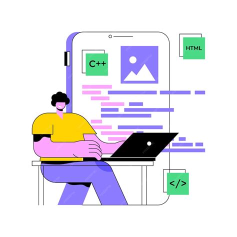 Premium Vector Mobile Application Development Abstract Concept Vector