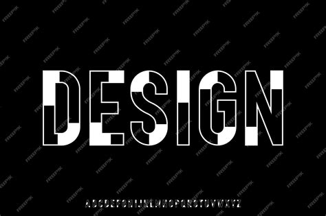 Premium Vector Unique Modern Decorative Alphabet Display Font Vector Abstract Geometric