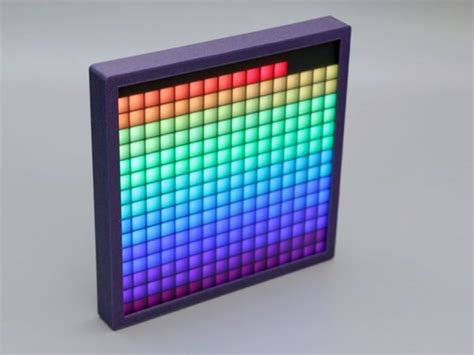 16×16 Neopixel Square Pixel Display By Ecken 3dprinting Circuitpython Perfect 3d Printing