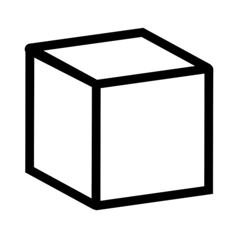 Premium Vector Cube Box Icon Simple