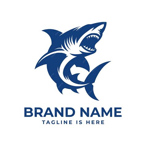 El Logotipo Del Tiburón Es Ideal Para La Conservación De Los Océanos Y