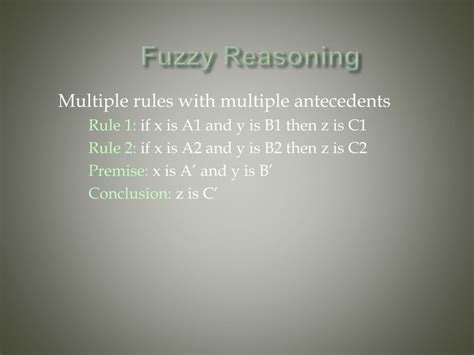 fuzzy rules and fuzzy reasoning