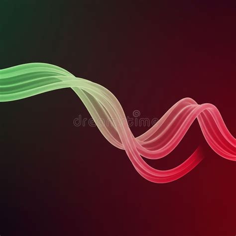 Abstract Digital Artwork Featuring Intertwined Translucent Waves Transitioning From Stock