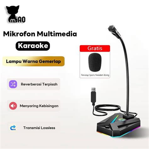 Jual Mikrofon Usb Mk 10 Microphone Komputer Peredam Kebisingan Suara Jernih Untuk Live