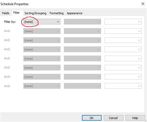 Solved Filter Selection Criteria Empty Or Nonempty Autodesk