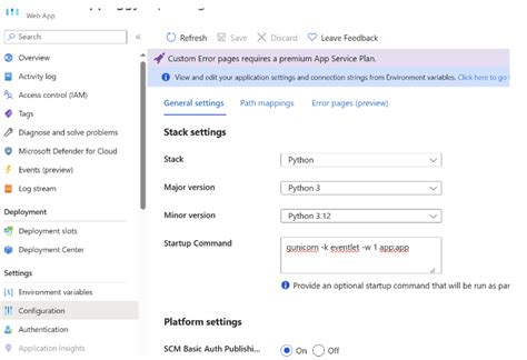 Flask Socketio Not Working In Azure App Service Microsoft Qanda