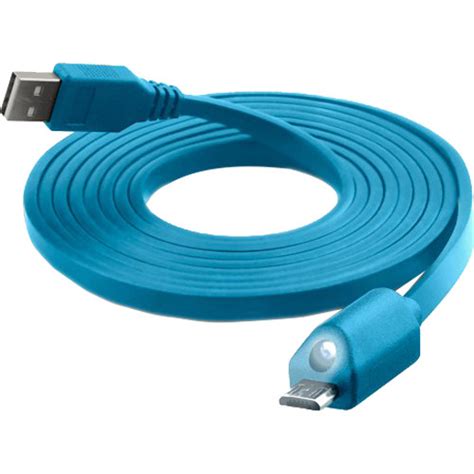 Naztech Micro Usb Led Charge And Sync Cable 6 Blue 12425 Bandh