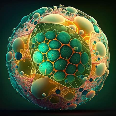 Premium Photo Cell Virus Effect Map Ai Generation