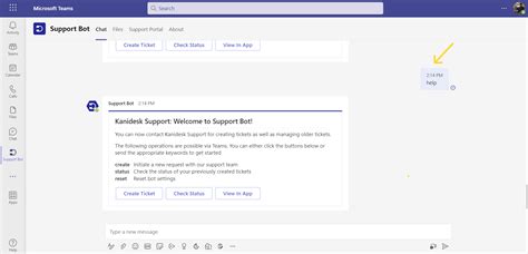 Checking Ticket Status In Support Bot Desk365