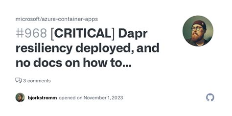Critical Dapr Resiliency Deployed And No Docs On How To Adjust