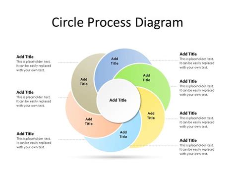 PPT Slide Radial Diagram Steps Multicolor