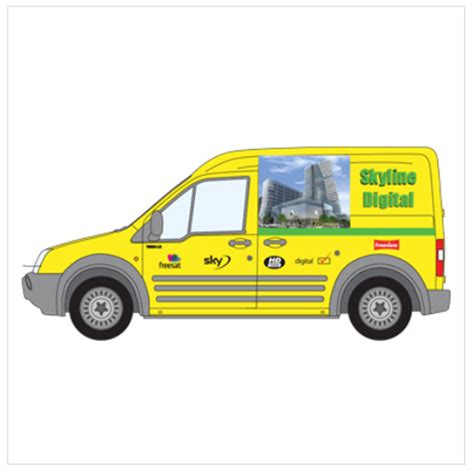 Small Van Graphics Printed Vinyl Wrap Signs Display Shop