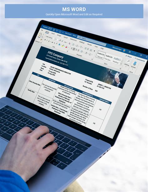 HR KPI Template Google Docs Word Template Net