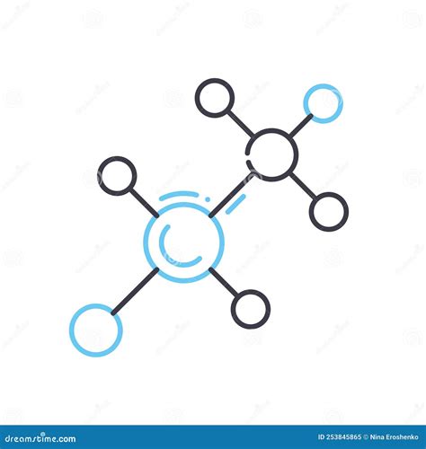 Molecule Line Icon Outline Symbol Vector Illustration Concept Sign Stock Vector
