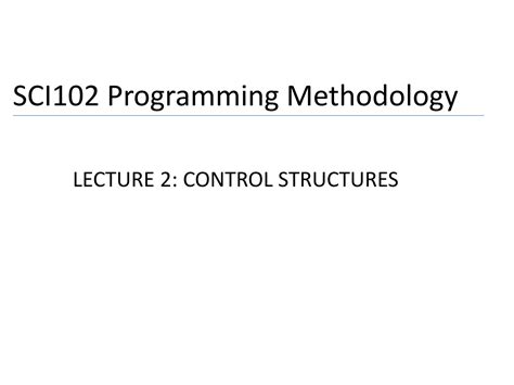 Solution Bsc Computer Science Sci102 Programming Methodology Control