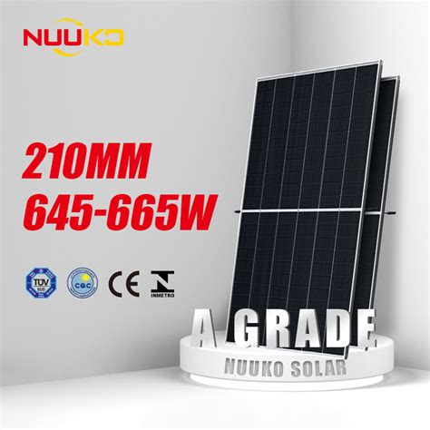 Wholesale N Type Bifacial 645w 655w 665w Mono Solar Module High Voltage