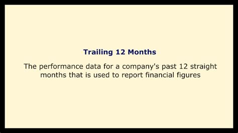 trailing 12 months
