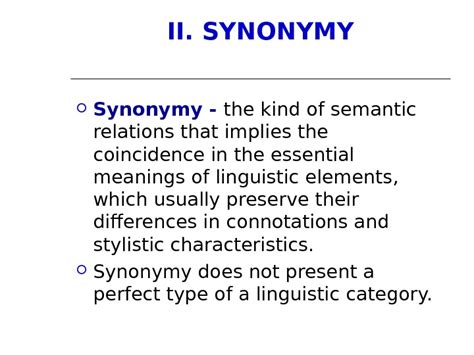 Semantic Classification Of Words Lecture 7 Semantic