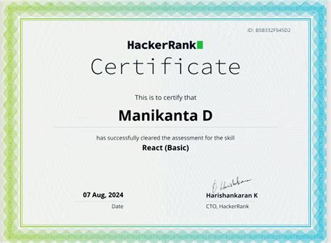 Iam Happy To Share That I Have Obtained A New Certification React