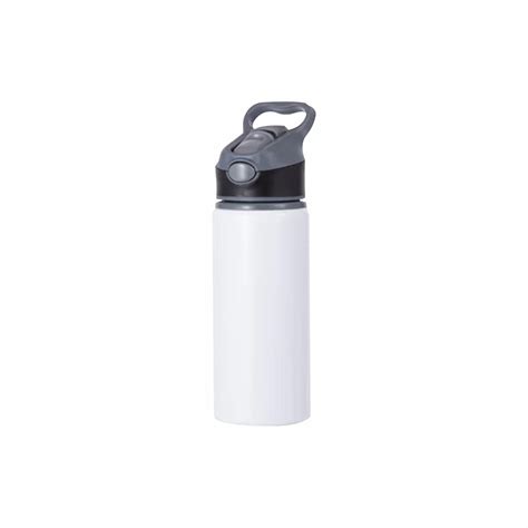 Botella De Alumino Con Tapa Presionable Y Popote 600ml Para Sublimar Productos Para Sublimación