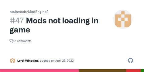 Mods Not Loading In Game Issue 47 Soulsmods ModEngine2 GitHub