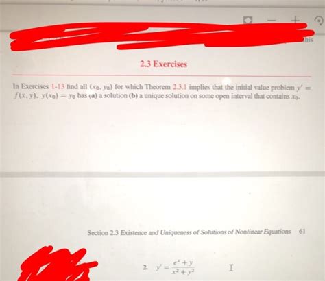 Solved 23 Exercises In Exercises 1 13 Find All X0 Yo For