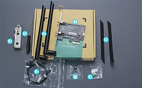 GLOTRENDS WA M E Key To PCIe X WiFi Bluetooth Adapter For M WiFi E Coral TPU