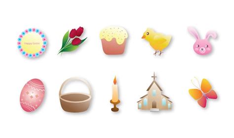 Premium Vector A Collection Of Different Easter Symbols