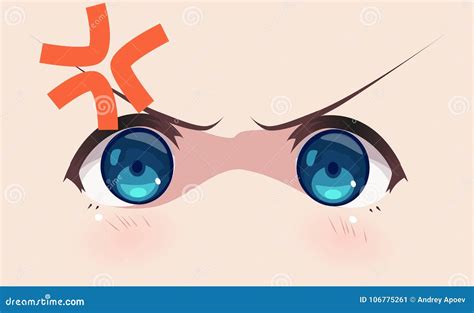 Los Ojos Reales De Las Muchachas Del Manga Del Animado Ilustración Del