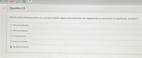 Solved Question 23which Of The Following Refers To A