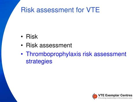 Ppt Risk Assessment For Vte Powerpoint Presentation Free Download