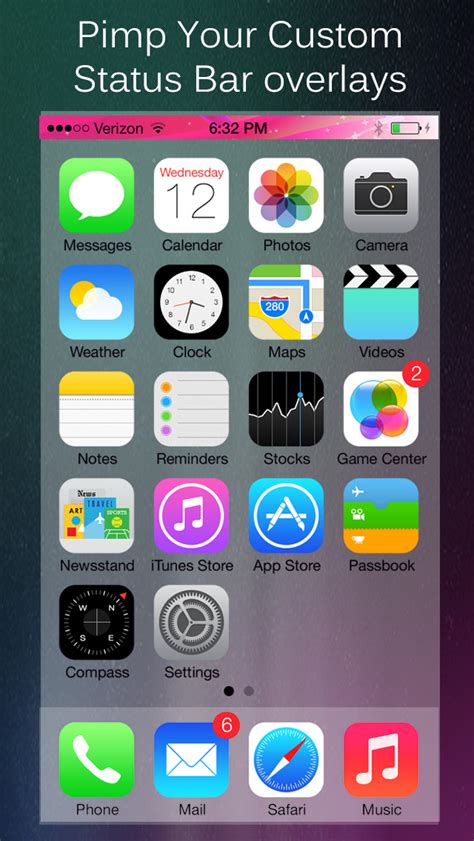 Télécharger Magic Status Bar Custom Top Bar Overlays For Your Wallpapers Pour Iphone Sur Lapp