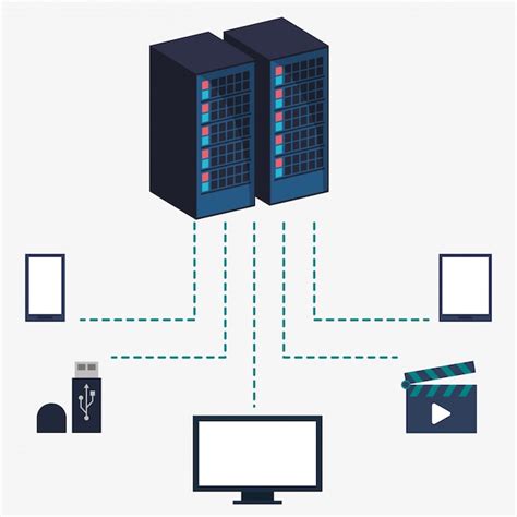 Premium Vector Data Center Server Equipment Storage Information