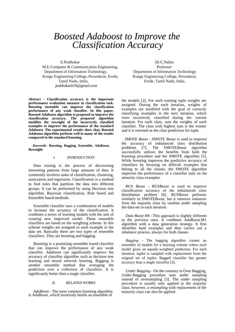 pdf boosted adaboost to improve the classification accuracy