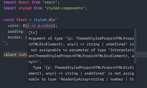 TypeScript Styled Argument Do Not Accept String For Tagnames Issue 1080 Styled Components