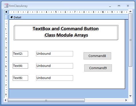 WithEvents TexBox And CommandButton Control Arrays LEARN MS ACCESS
