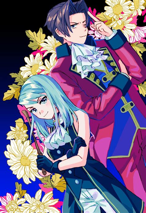 Miles Edgeworth And Franziska Von Karma Ace Attorney And More Drawn By Oshaberi Usagi Danbooru