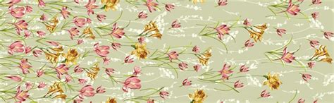 Premium Vector Flowers And Leaf Repeat Pattern Design Vector Illustration