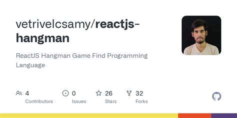 Github Vetrivelcsamyreactjs Hangman Reactjs Hangman Game Find