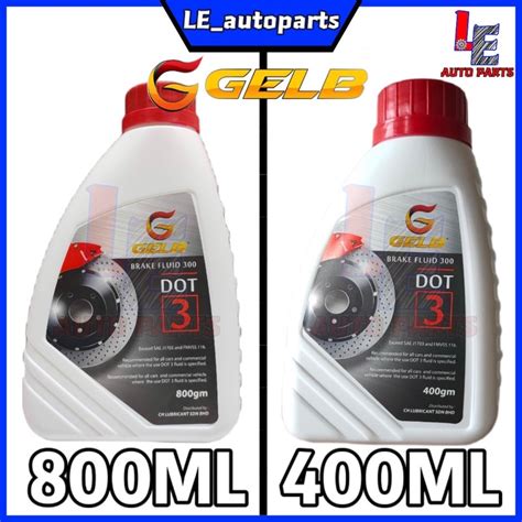 Gelb Dot 3 Brake Fluid Sae J1703andfmvss 166 800ml400ml Shopee Malaysia