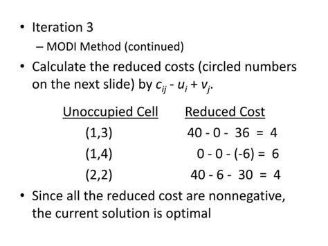 Modified Distribution Method Modi Method Pptx Logistics Business