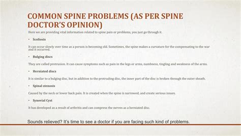 Common Spine Problems As