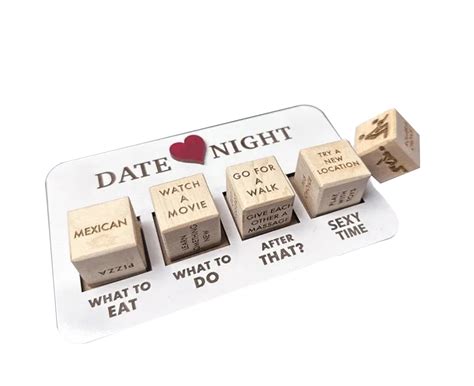 1 Set Date Night Dice Kit Funny What To Do Multi Styles Heavy Duty Wood Reusable Couple Dice